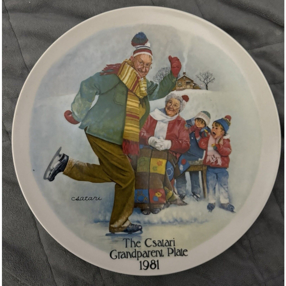 Edwin M Knowles China | Art | The Skating Lesson Joseph Csatari ...